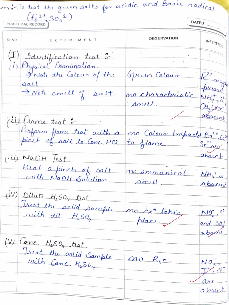 Ferrous Sulphate Salt Analysis | PDF