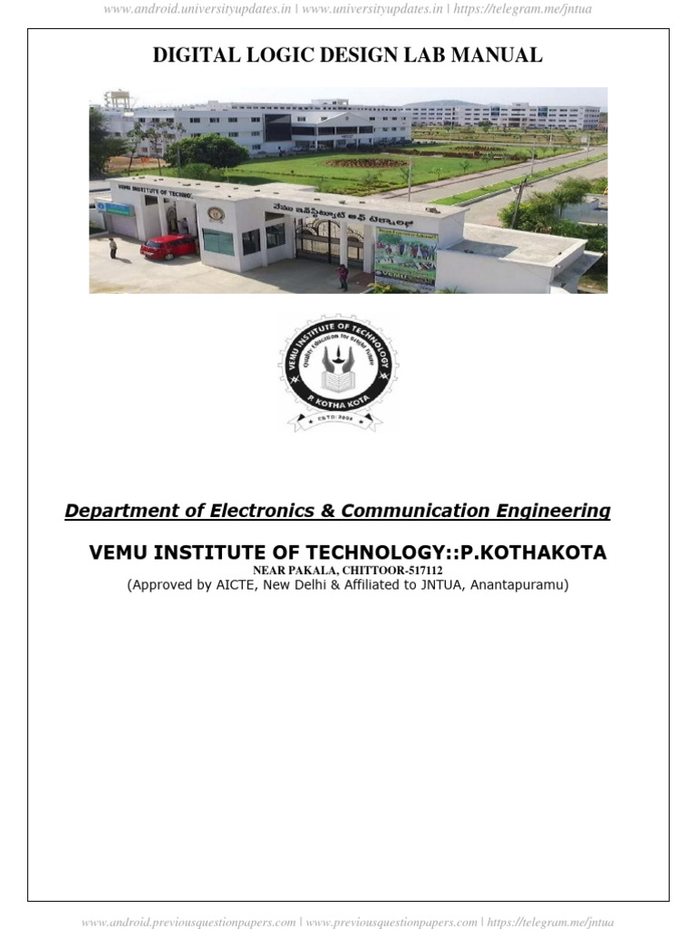 JNTUA Digital Logic Design Lab Manual R20 | PDF