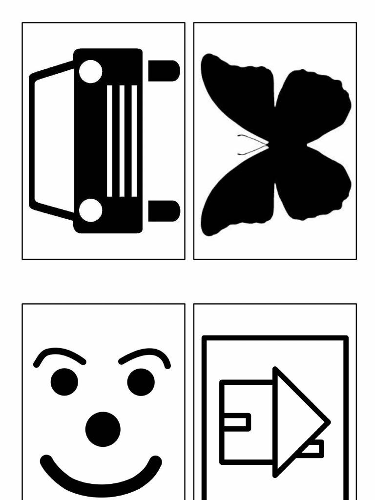 PDF Tarjetas de Estimulacion Visual Figuras Blanco y Negro - Compress | PDF