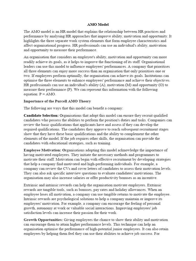 4a. AMO Theory | PDF | Self-Improvement