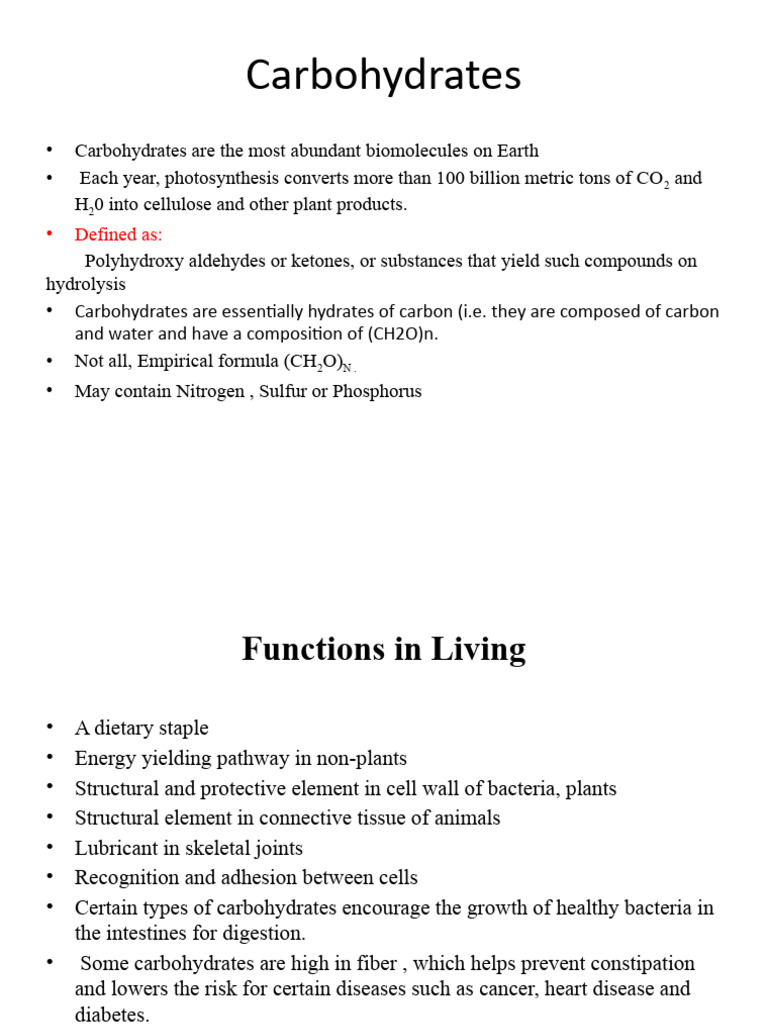 Essentials of Biochemistry Carbohydrates Slides | PDF | Carbohydrates ...