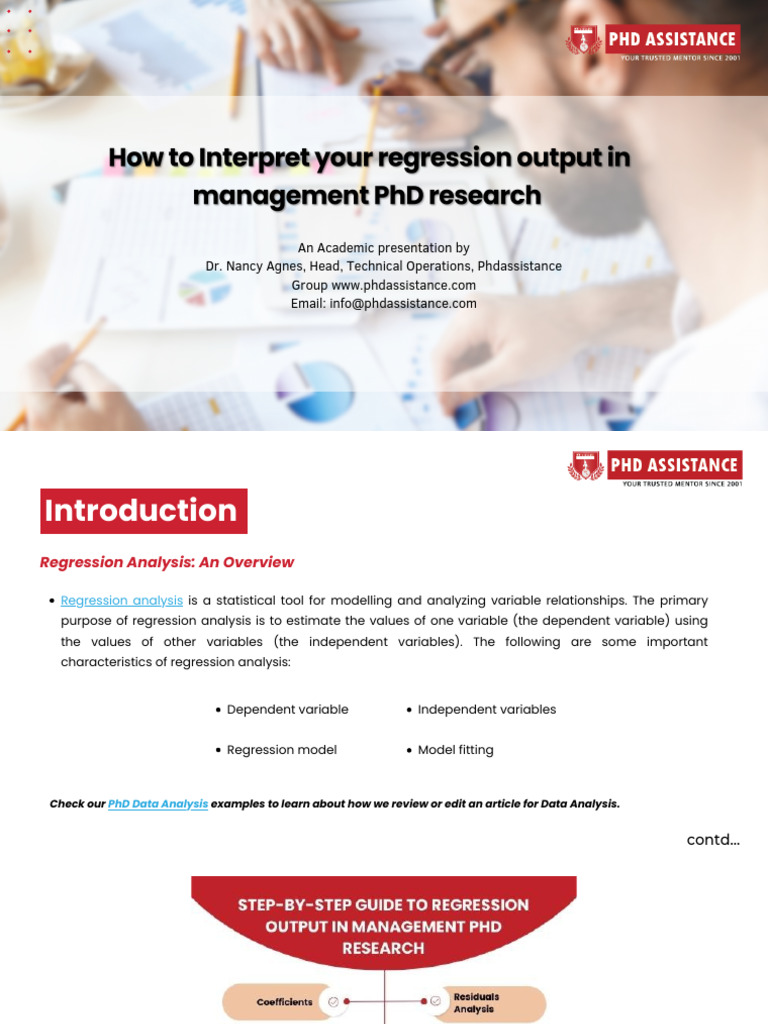 How To Interpret Your Regression Output in Management PHD Research | PDF