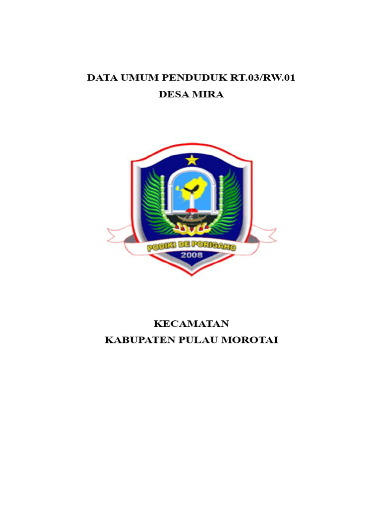 Data Umum Penduduk RT | PDF