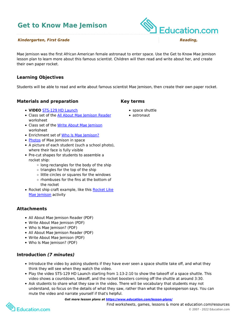 Usr Local SRC Education - Com Files Static Lesson Plans Get To Know Mae ...