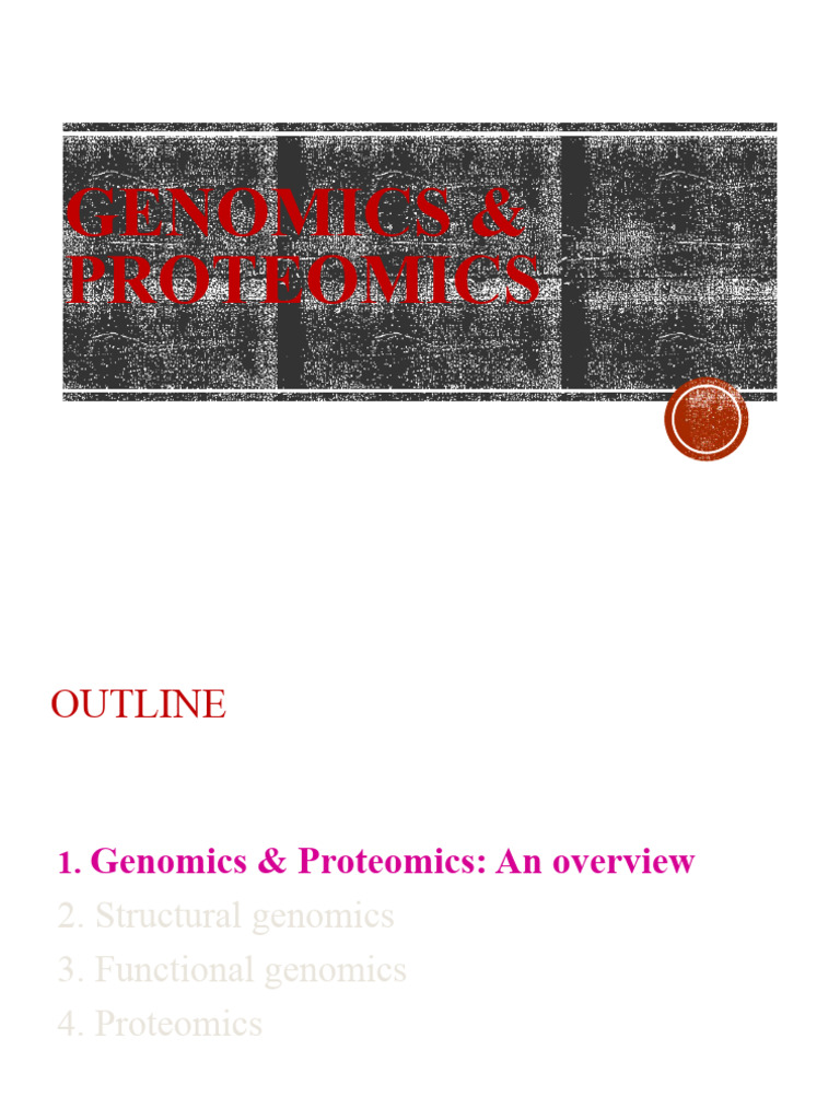 MG - L8 - Genomics & Proteomics | PDF | Science & Mathematics