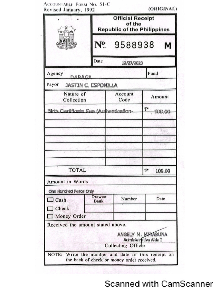 Psa and Receipt | PDF