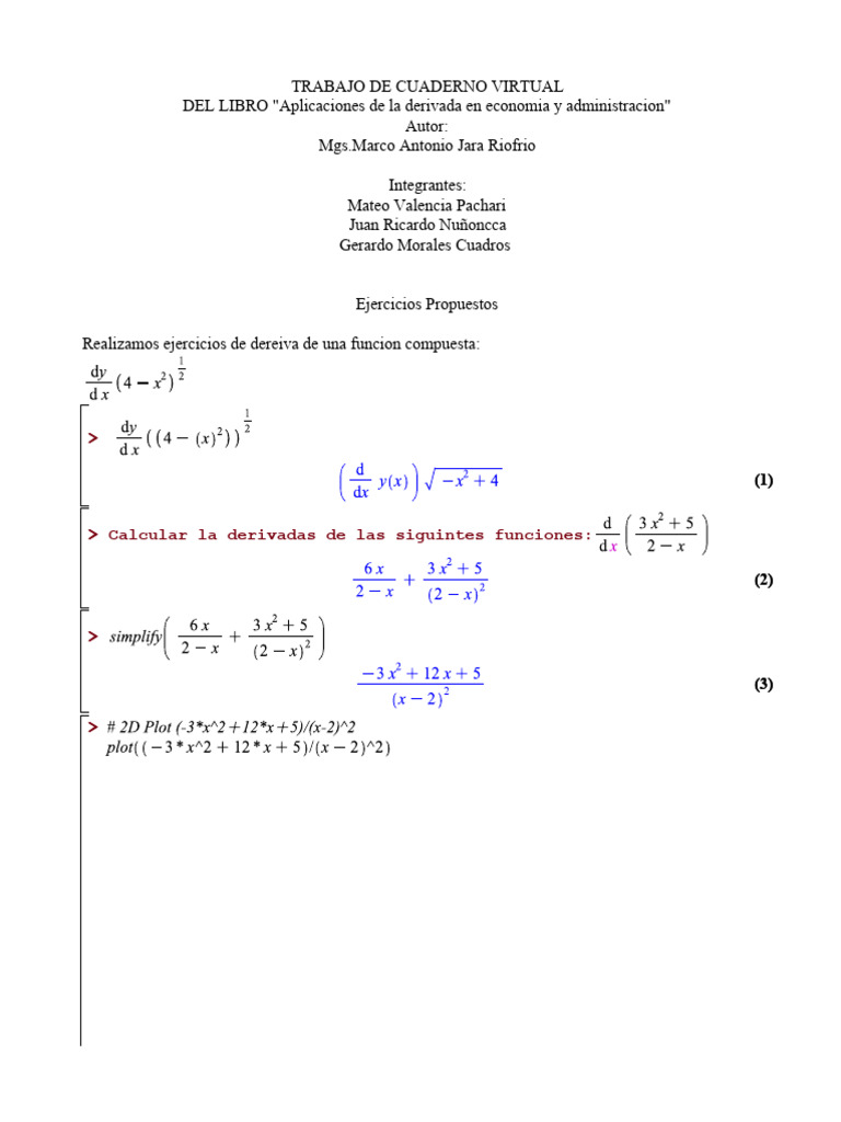 Ejercicios Matematica Cuaderno Virtual Ia | PDF