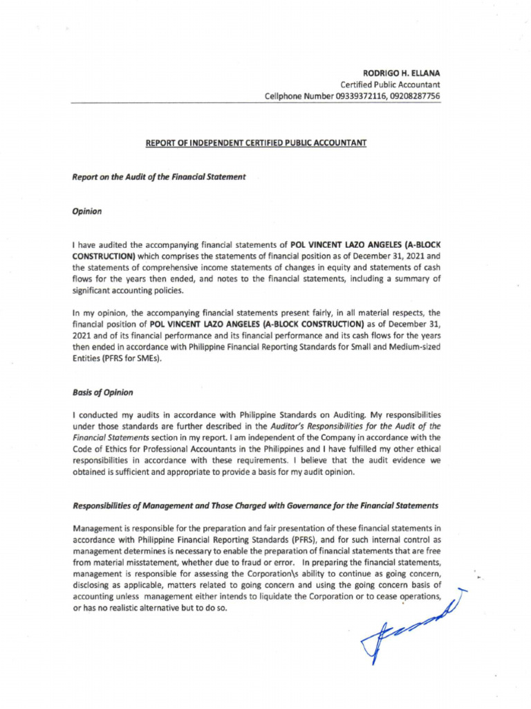 Finacial Statement 2021 | PDF
