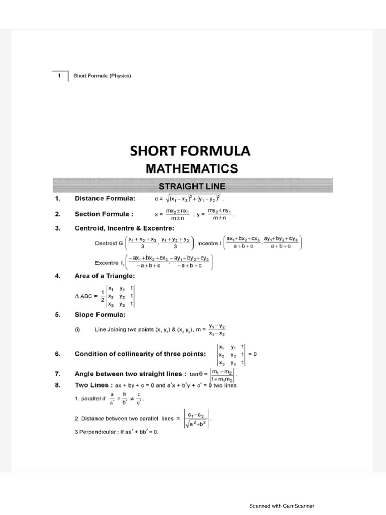 Mathematics Formulae | PDF