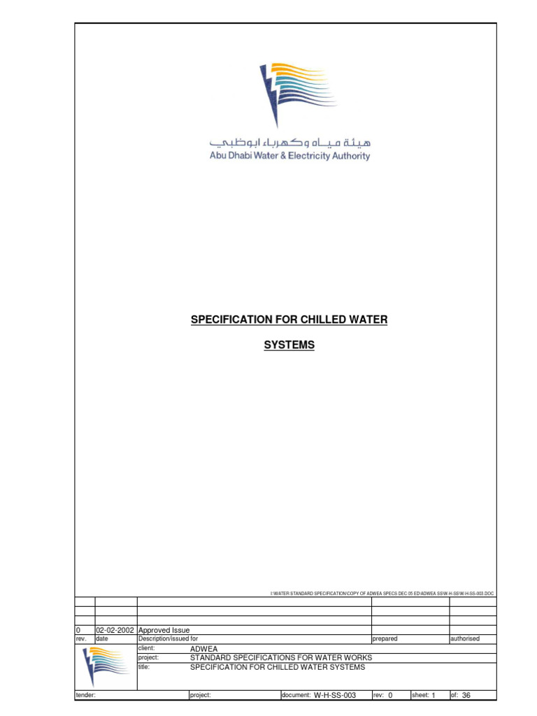Chilled Water Systems Specification Guide | PDF