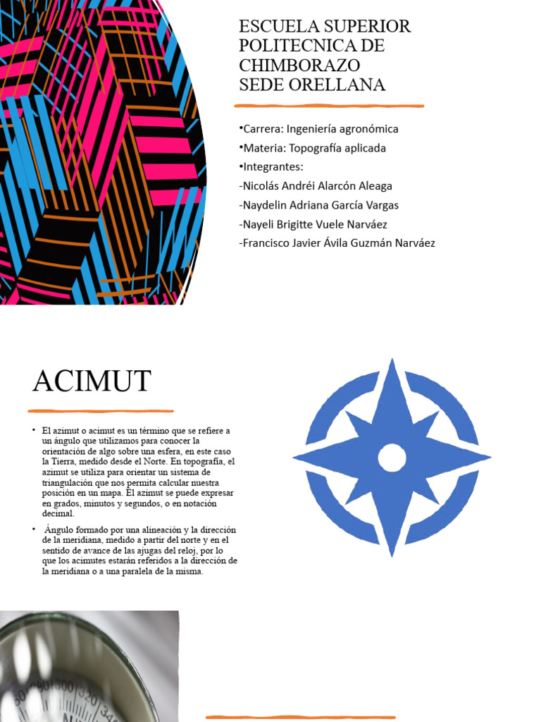 Acimut y Rumbo Topografía | PDF