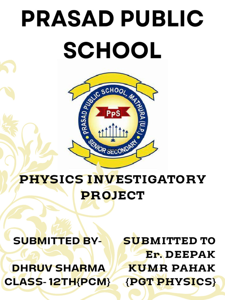 Physics Investigatory Project Class 12 PDF | PDF