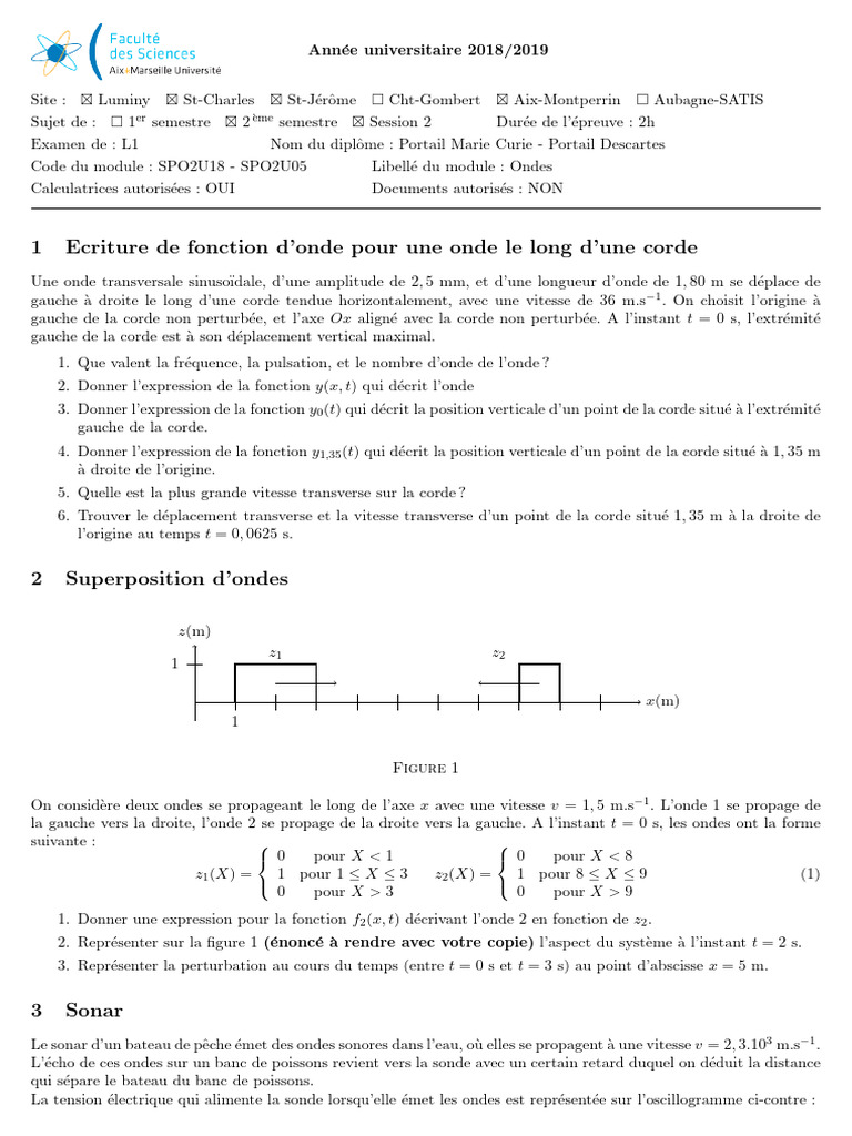 Exam 2nde Session18-19 | PDF