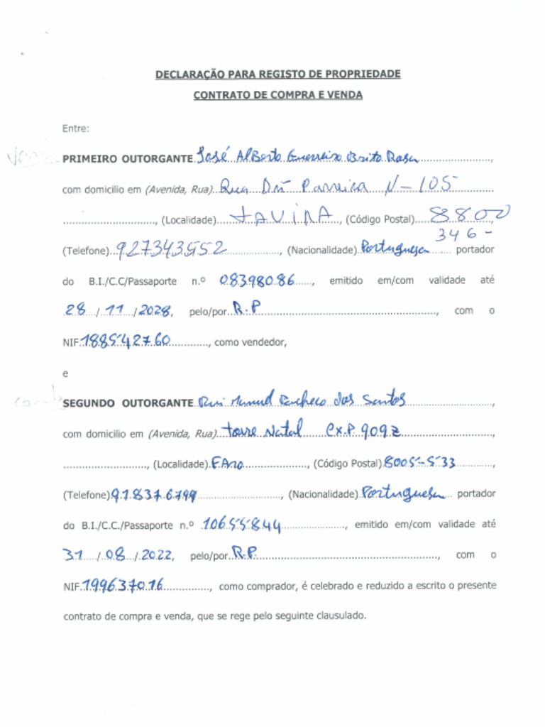 Declaração Compra e Venda | PDF