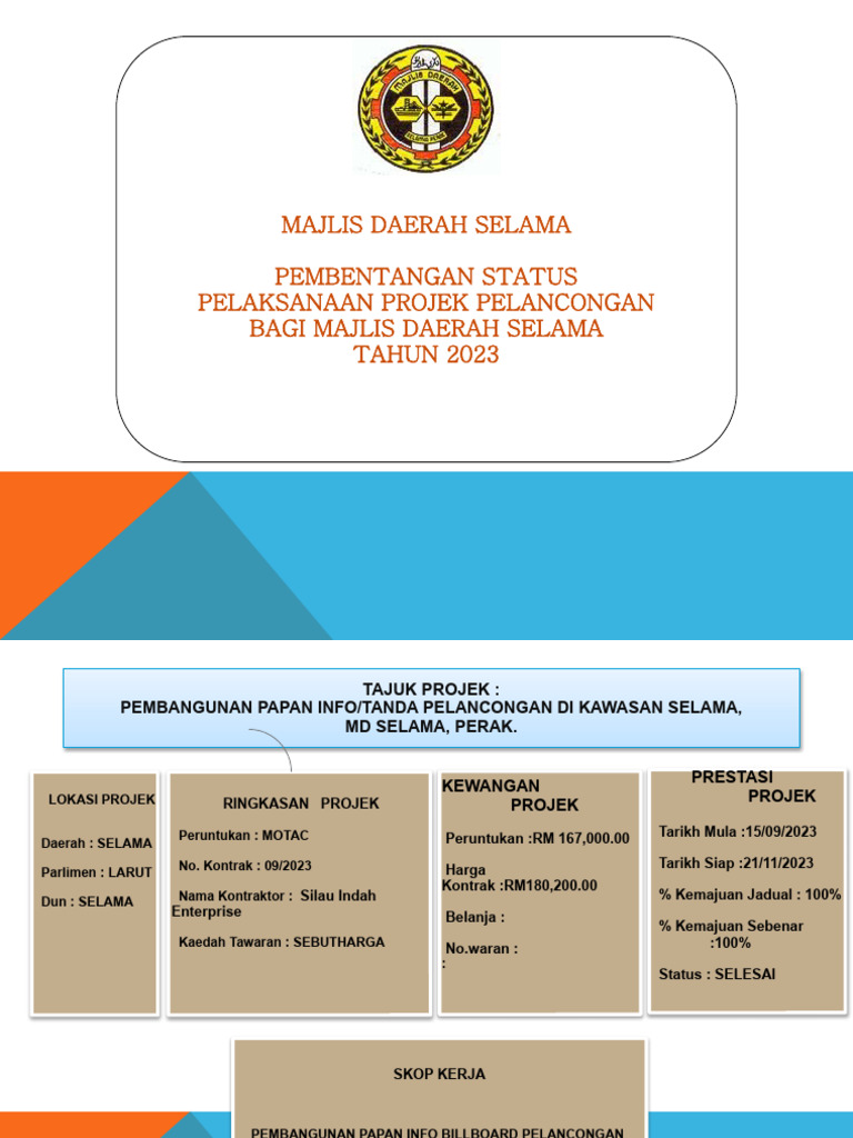 Slide Projek 2023 Pelancongan New | PDF