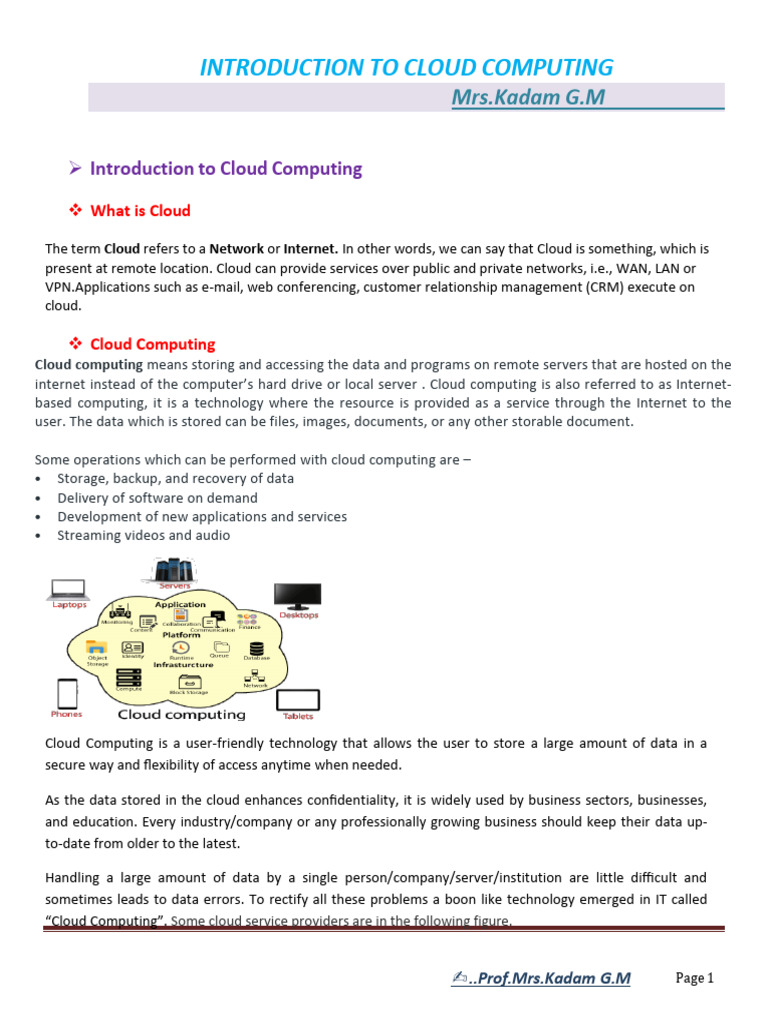 Cc Unit 1 Pdf