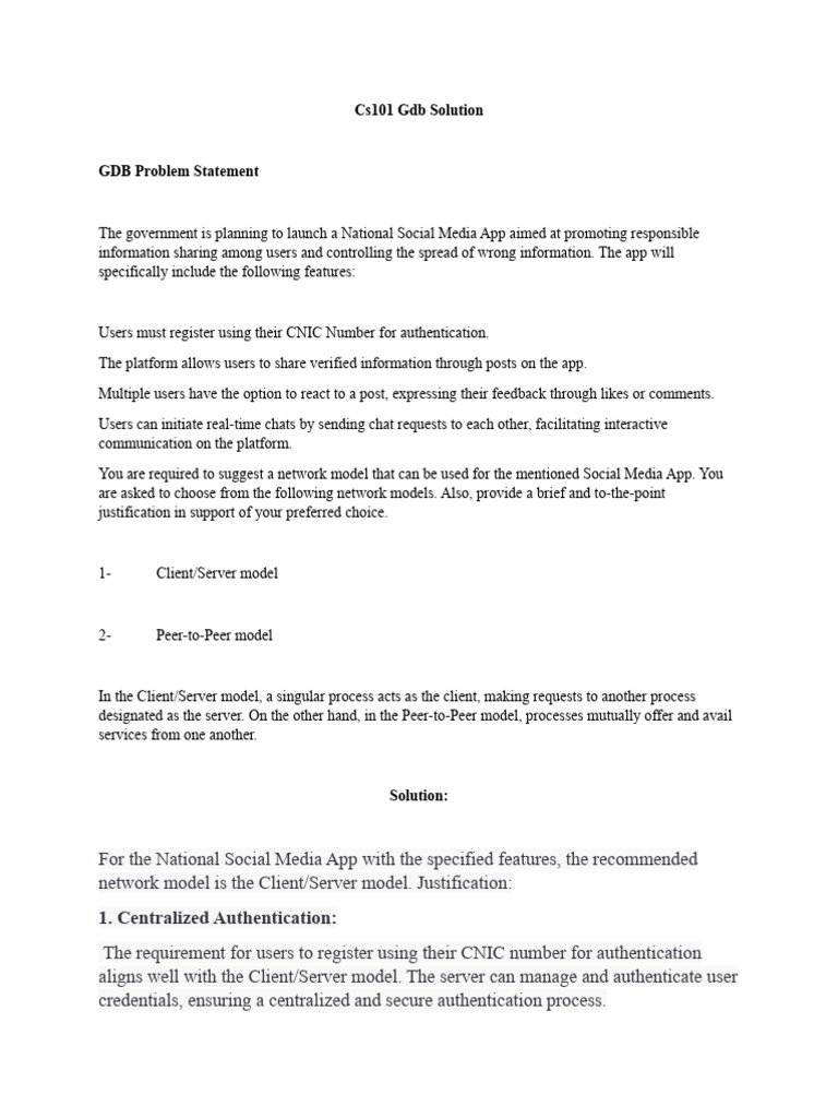 Cs101 GDB Solution-1 | PDF | Security | Computer Security