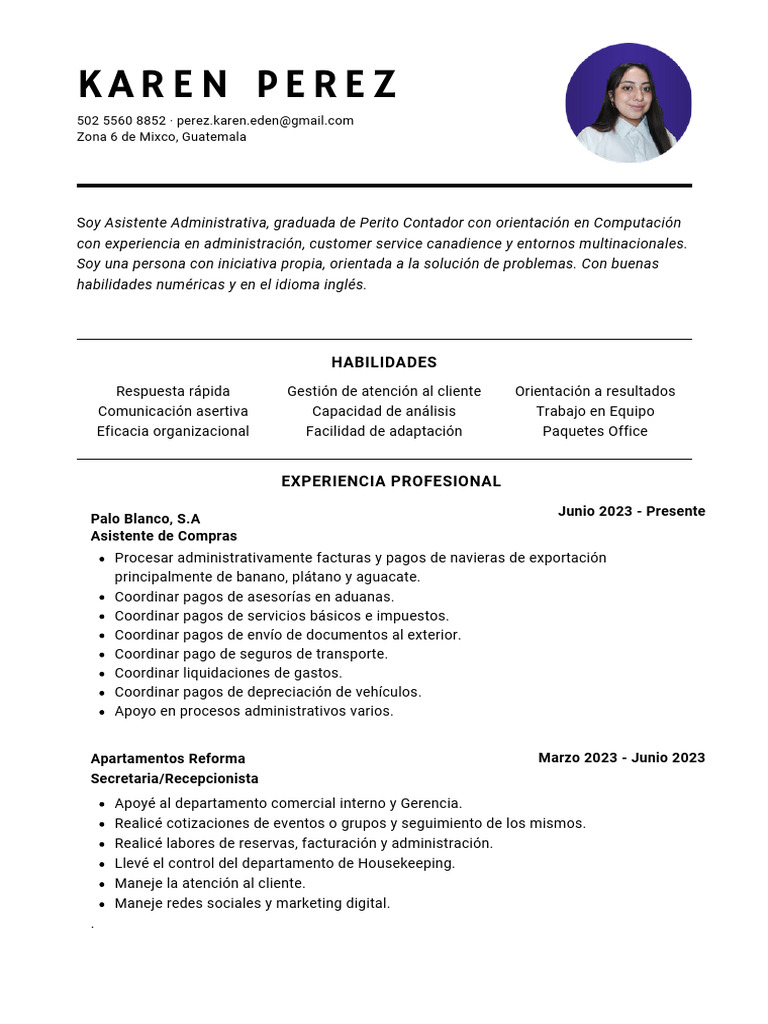 CV Karen Perez | PDF