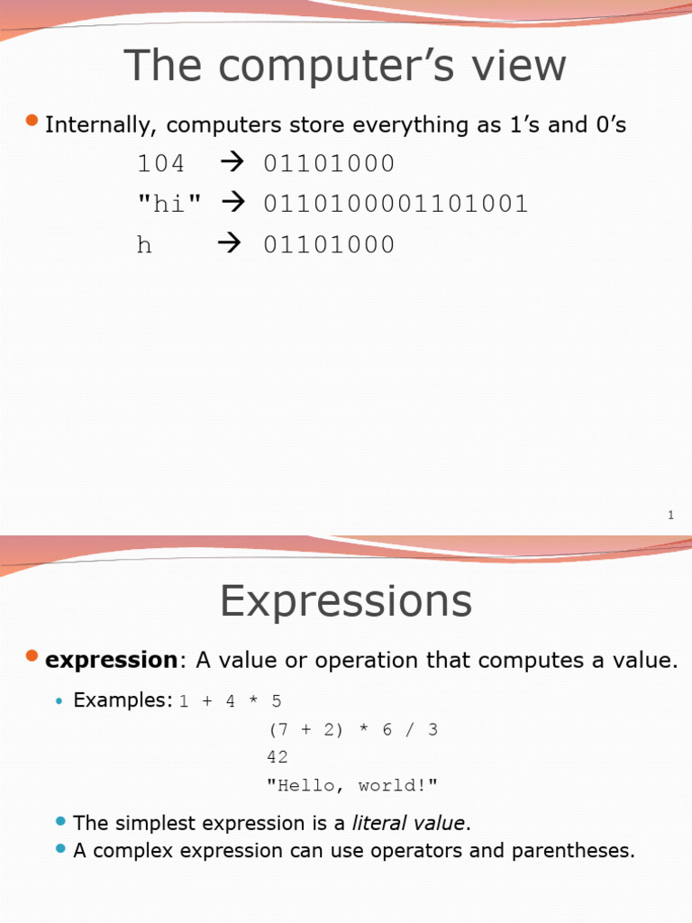 3 - Variables Expressions | PDF | Teaching Methods & Materials | Computers