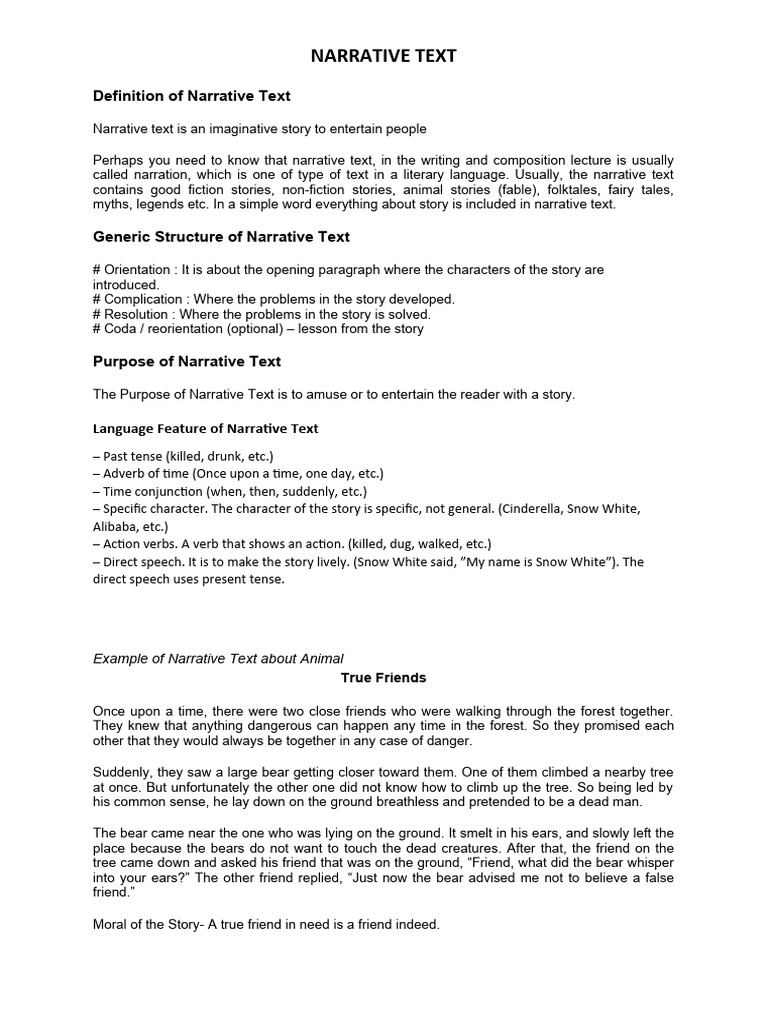 Understanding Narrative Texts | PDF | Language Arts & Discipline | General Fiction