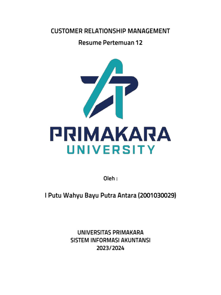Resume Pertemuan 12 - I Putu Wahyu Bayu Putra Antara - 2001030029 | PDF