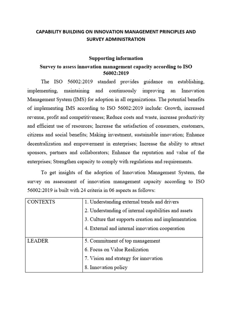 Questionnaire-Innovation-Management-Survey | PDF