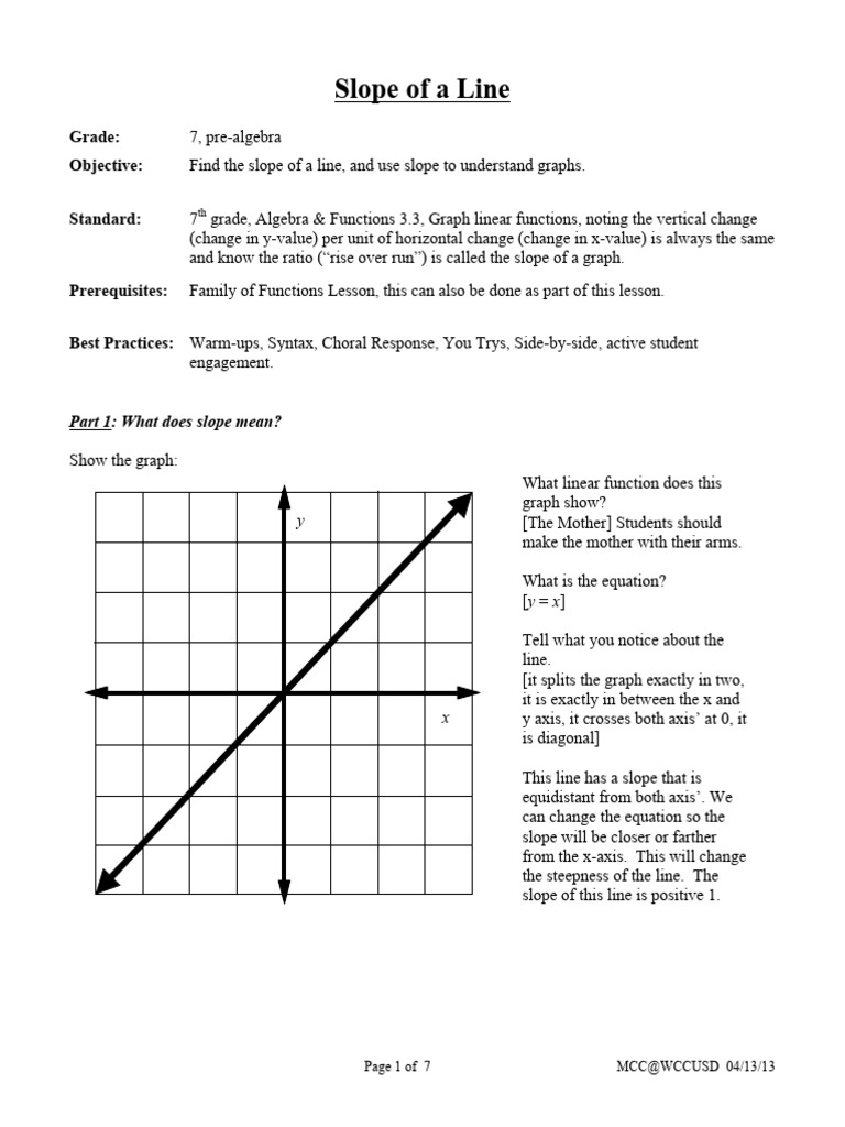 Slope of Lines V5 | PDF | Slope | Mathematical Analysis