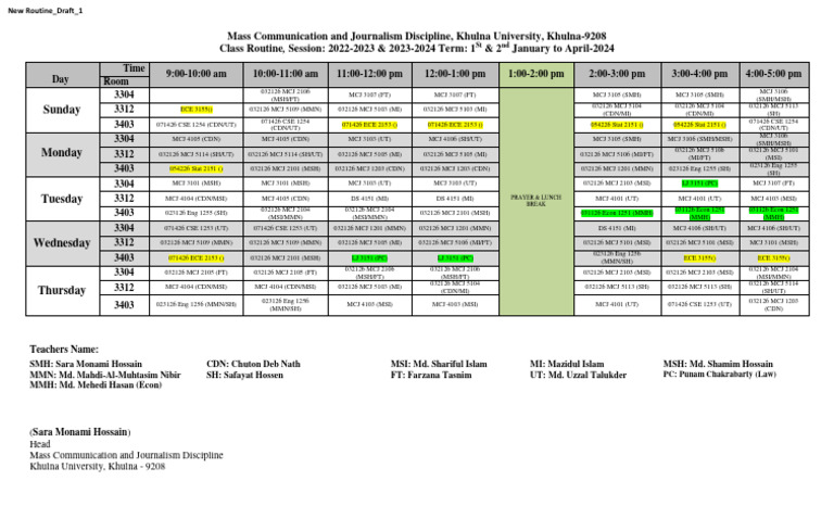 MCJ Routine 1st-Term-06 01 2024 | PDF