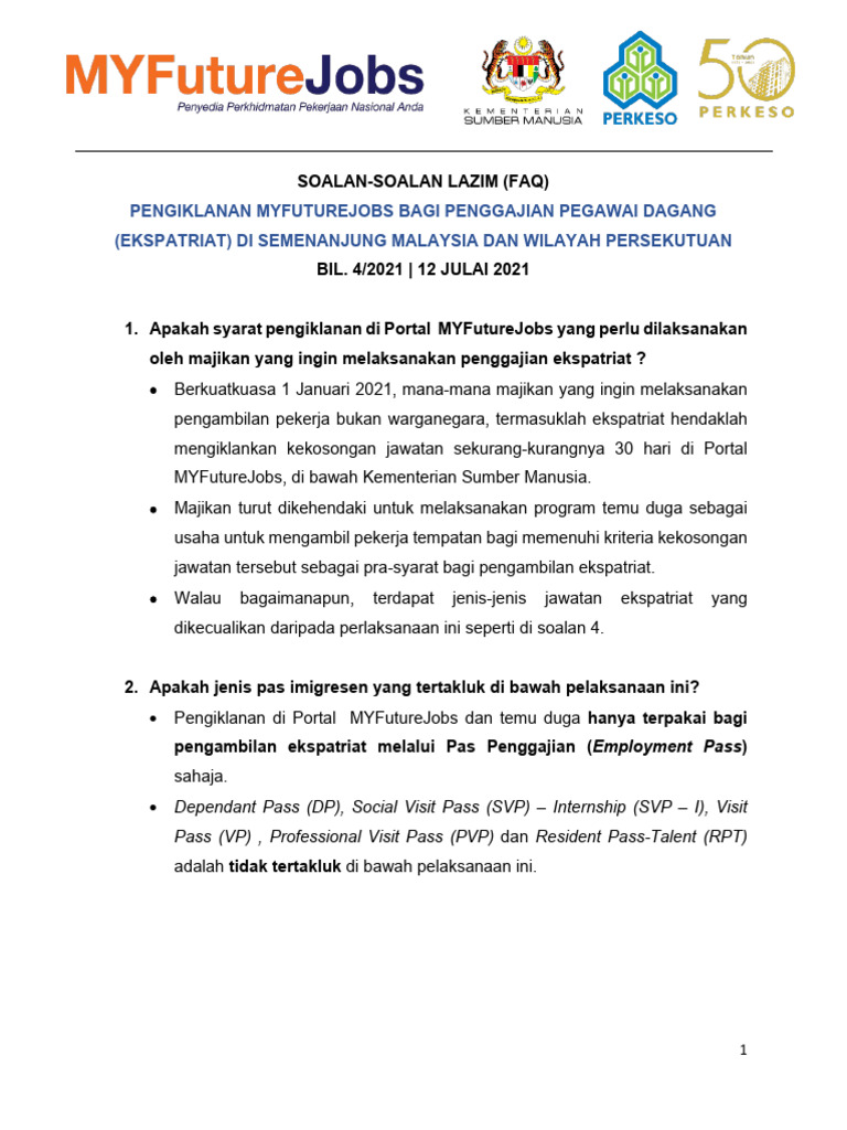 FAQ Pengiklanan Expatriat Semenanjung Dan WP | PDF