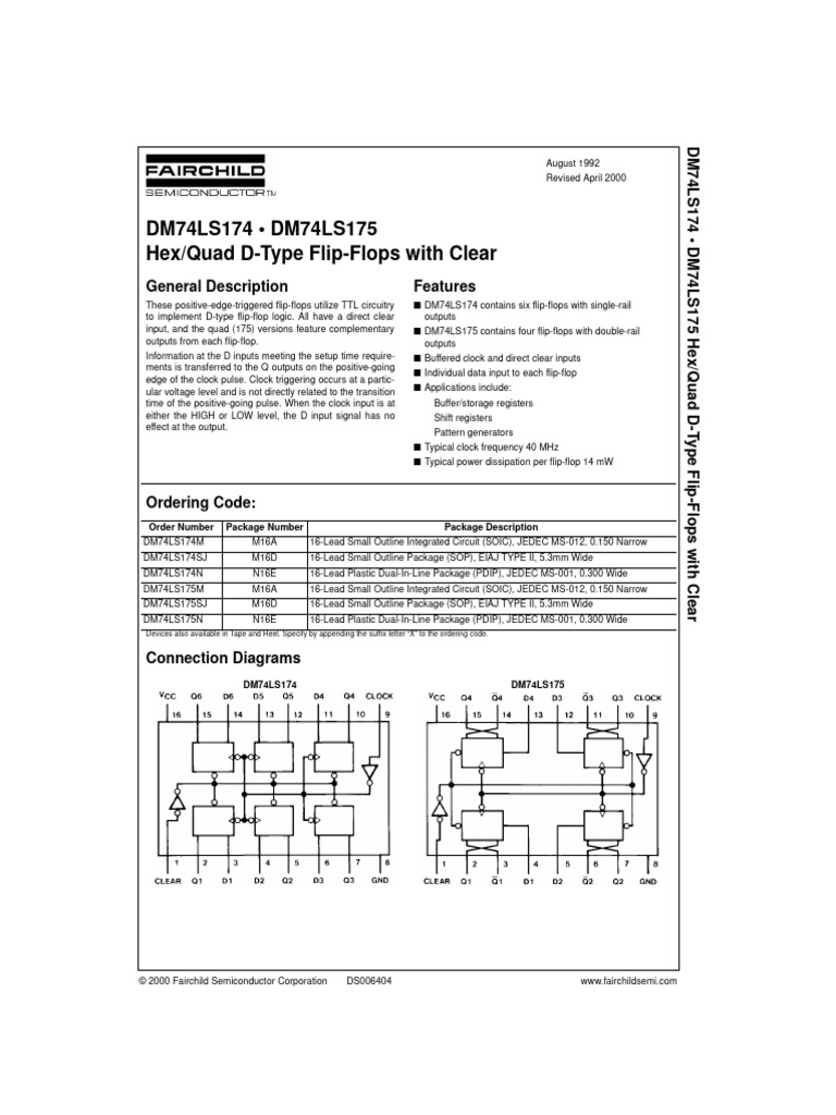 74LS174 Flip-Flop D | PDF | Electronics | Electronic Engineering