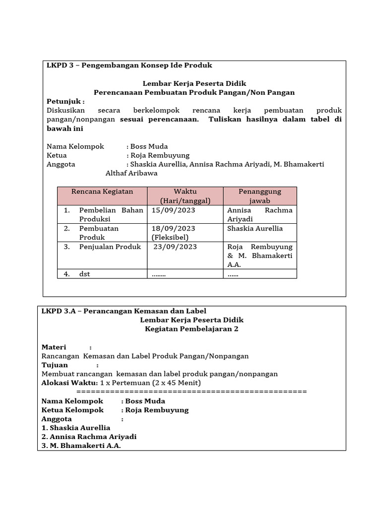 LKPD 3. Kls 11 (FIX) | PDF