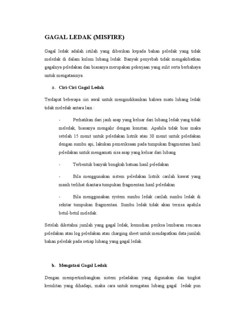 Gagal Ledak | PDF | Teknologi & Rekayasa