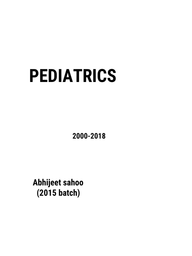 Pediatrics 1 1 | PDF