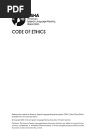 ASHA Code of Ethics Overview | PDF | Profession | Informed Consent