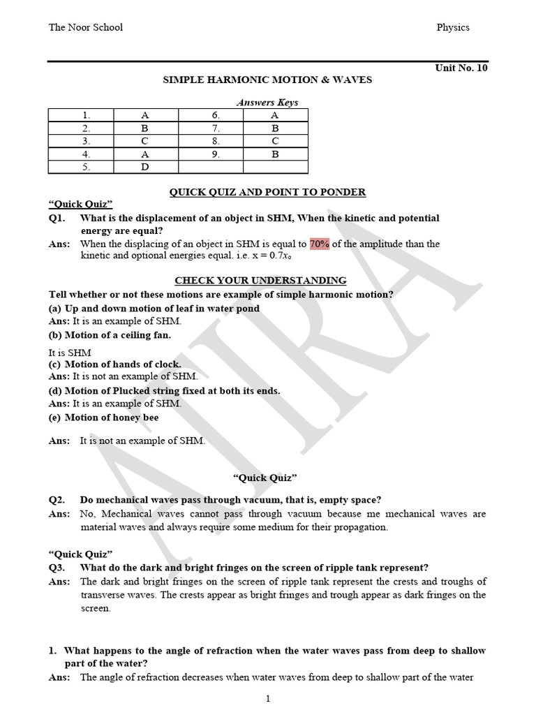 10th Physics Notes FINAL | PDF