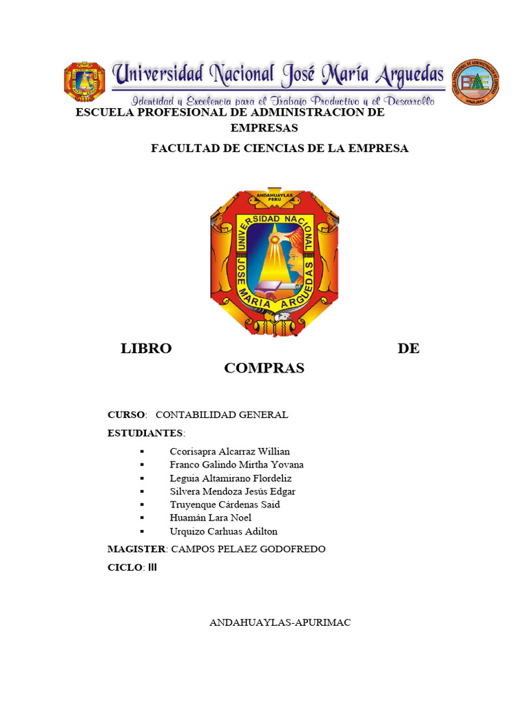 Libro de Compras - Contabilidad | PDF