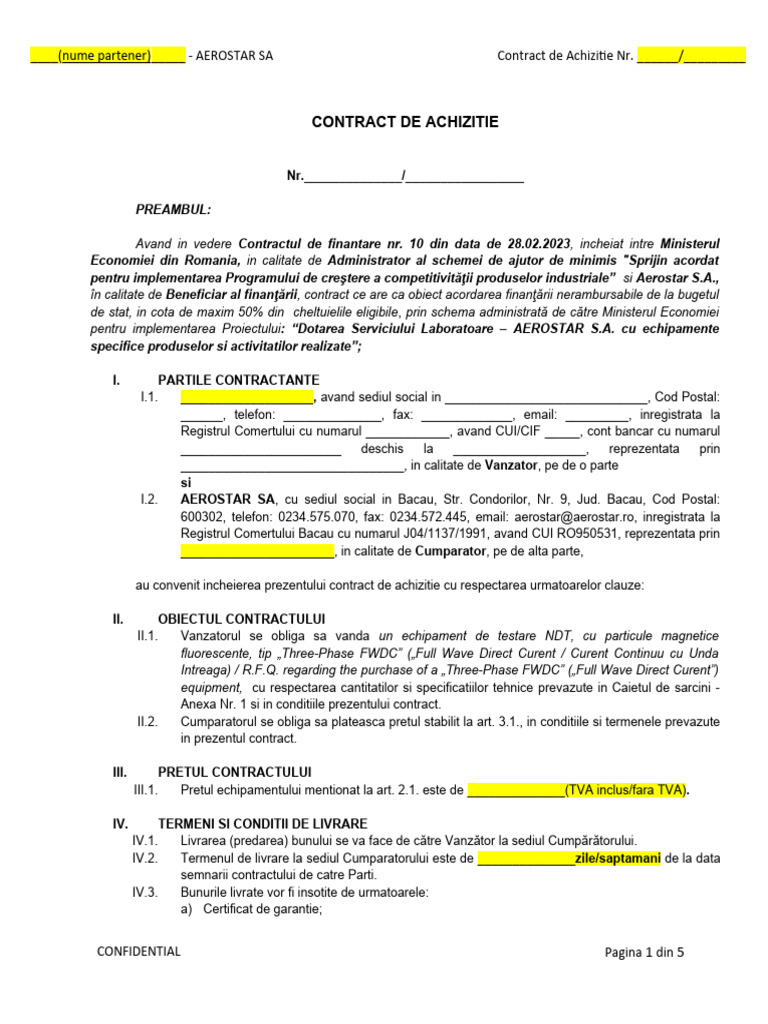 Draft Contract | PDF