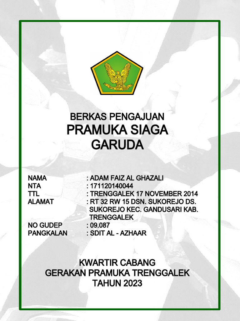 Pengajuan Pramuka Siaga Garuda 2023 | PDF