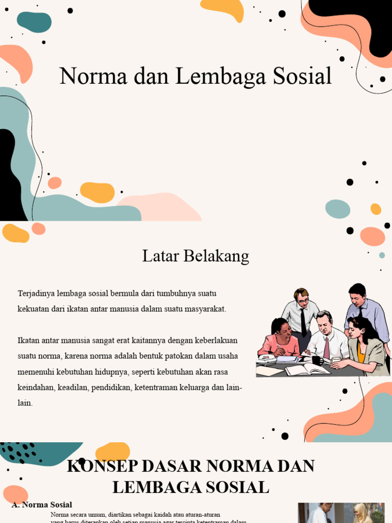 Kaitan Norma dan Lembaga Sosial | PDF