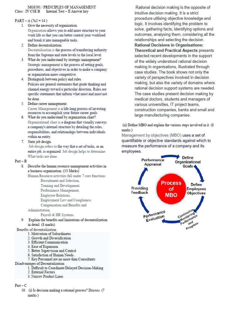 mg8591 Pom It2 Key 2 | PDF | Career & Growth | Business