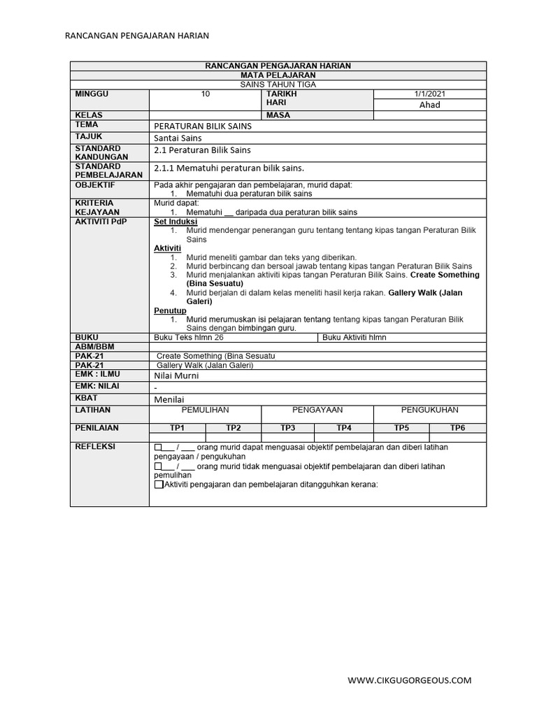 SAINS 3 W10 www.cikgugorgeous.com | PDF