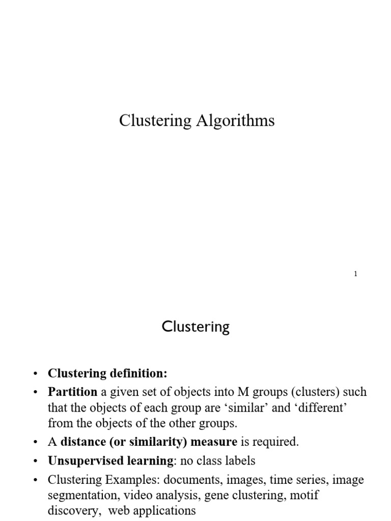 Clustering | PDF