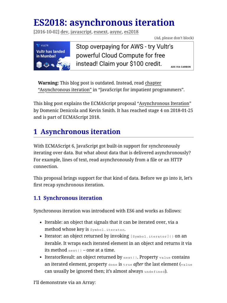 Asynchronous Iteration | PDF Asynchronous Iteration | PDF