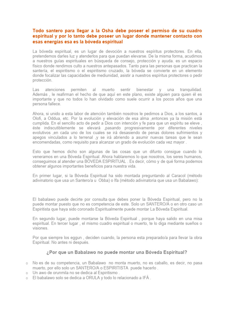 Bóveda Espiritual: Guía Completa | PDF