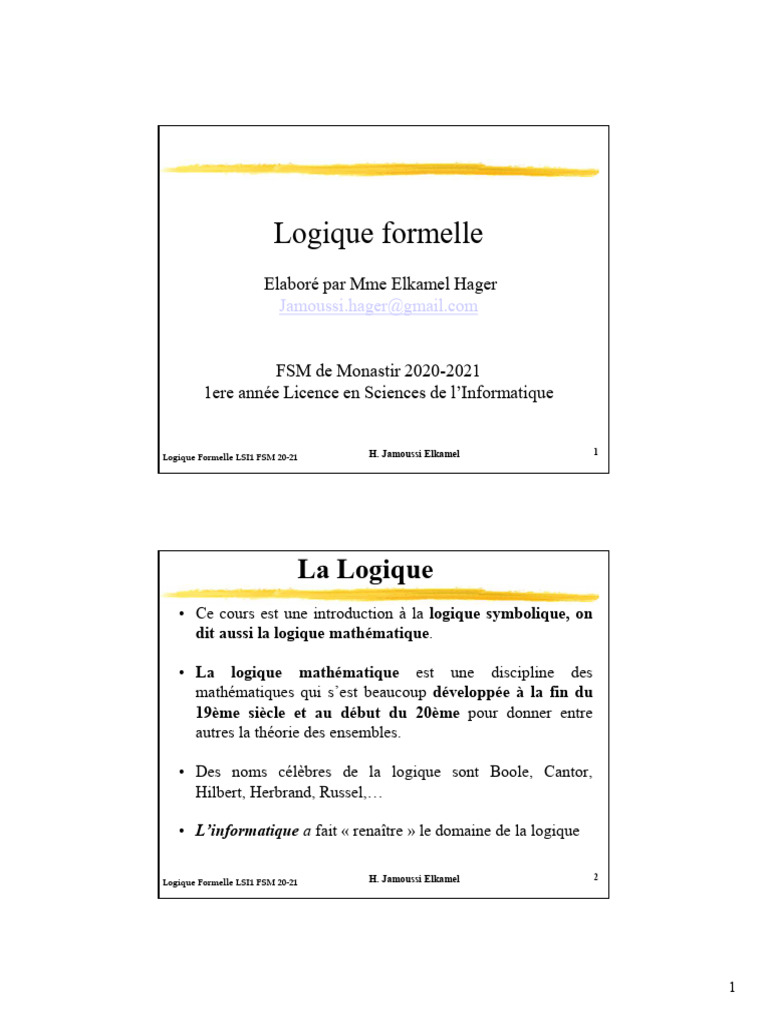 Introduction à la Logique Formelle | PDF