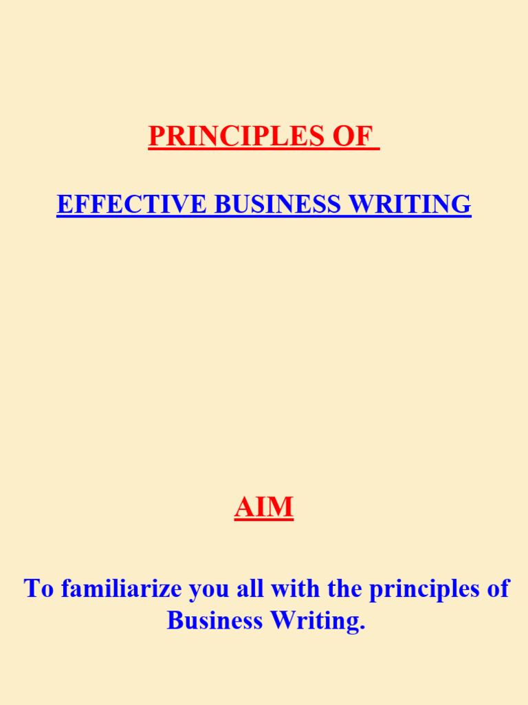 8B. Principles of Effective Business Writing and Comn Skills | PDF
