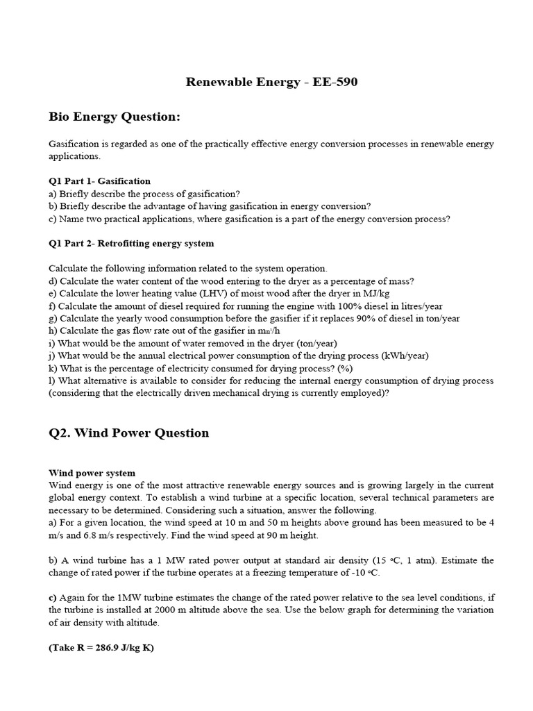 Renewable Energy Assignment | PDF | Solar Power | Gasification Renewable Energy Assignment | PDF | Solar Power | Gasification