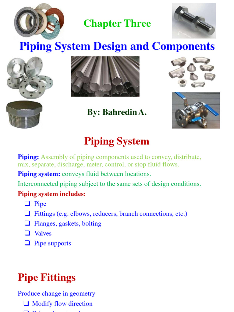 Chapter Three Piping System Design | PDF