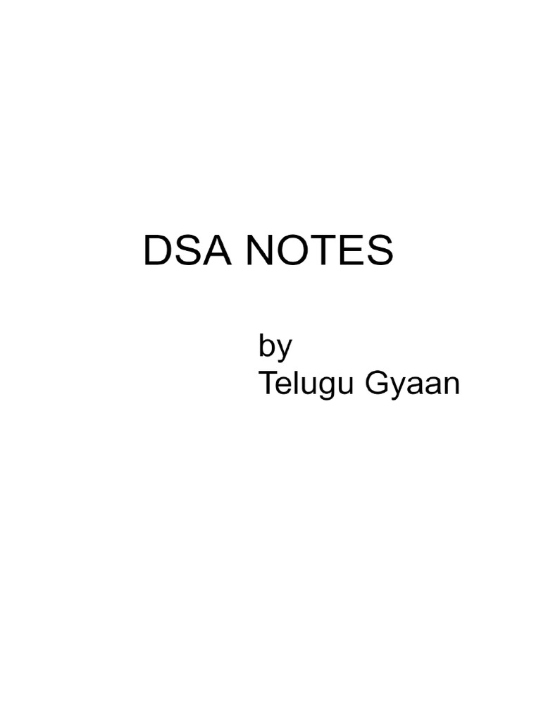 Data-Structure Algorithm Notes | PDF Data-Structure Algorithm Notes | PDF