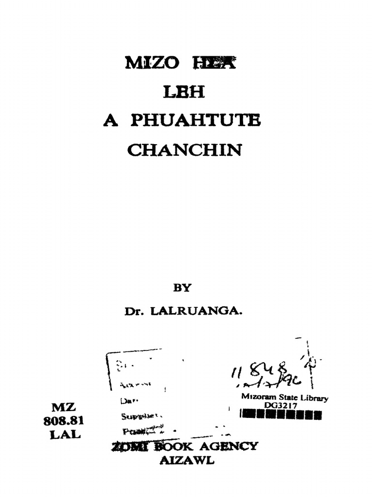 Mizo Hla Leh A Phuahtute Chanchin | PDF